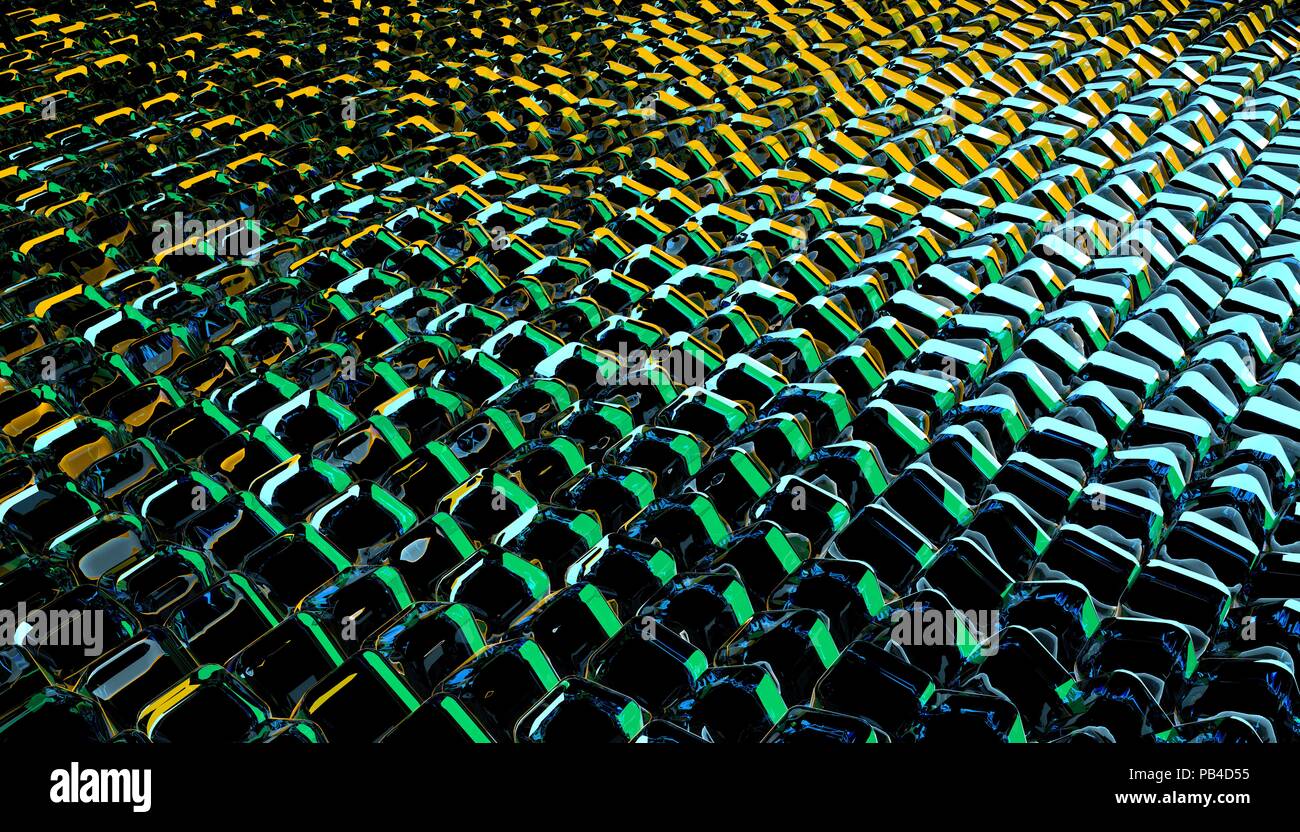 CG 3D illustration of ice cubes rotation. 3D render design background ...