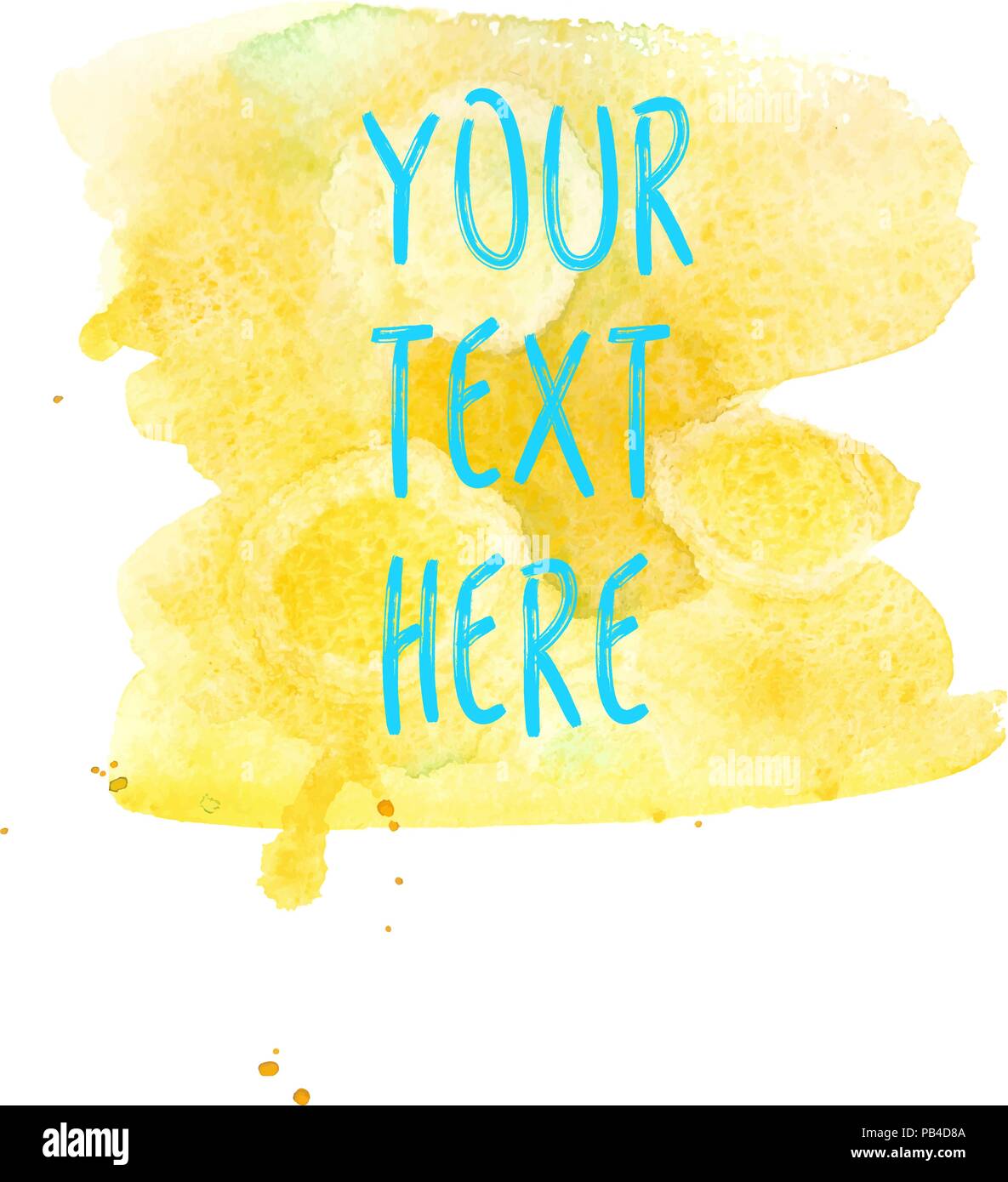 Abstract Watercolor Yellow Splash Stock Vector Image & Art - Alamy