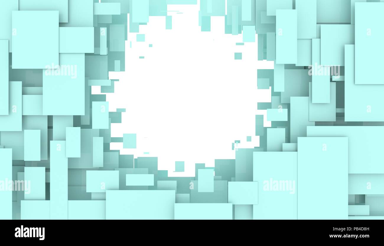 Illustration of moving rectangles 3D illustration Stock Photo - Alamy