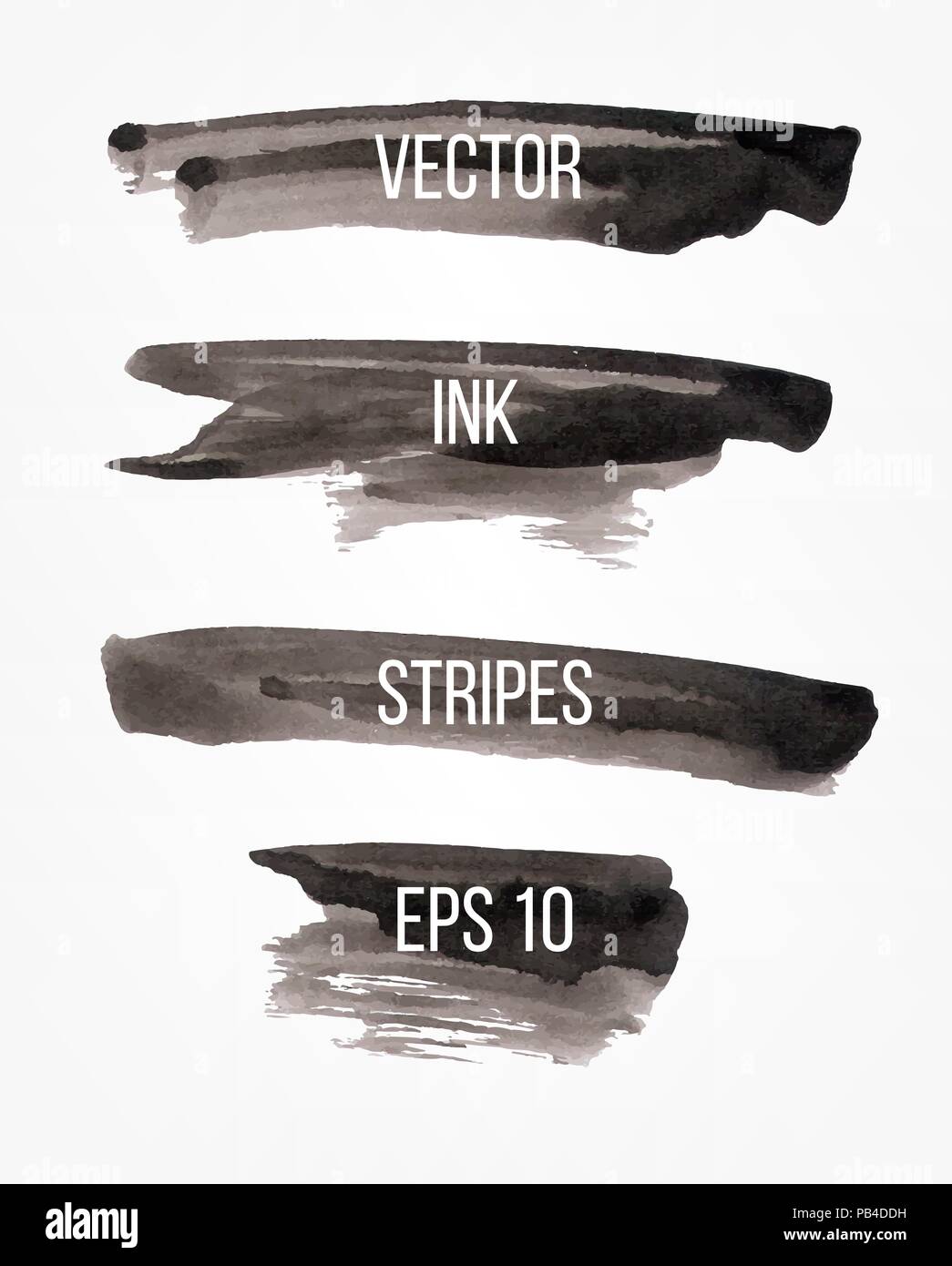 Vector Set Of Ink Stripes Stock Vector Image & Art - Alamy