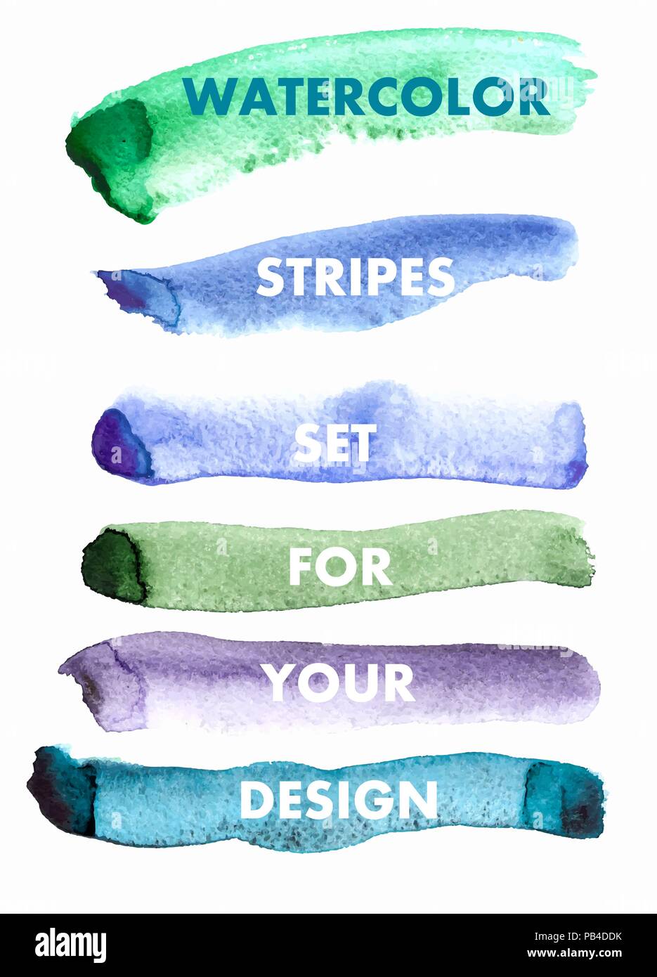 Vector Set Of Watercolor Stripes Stock Vector Image & Art - Alamy