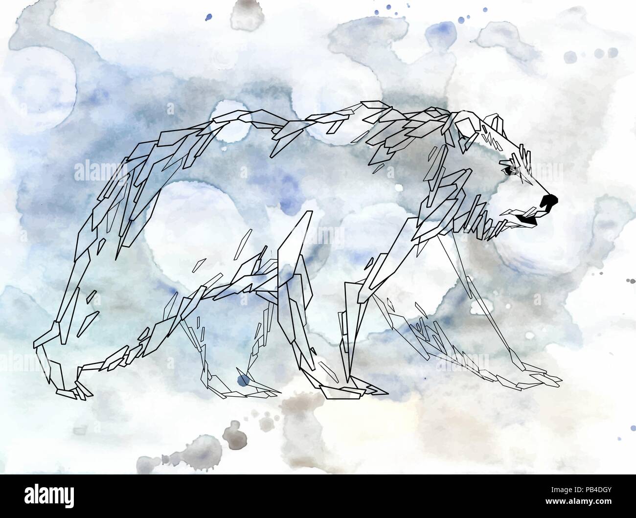 White polar bear fur texture Stock Vector Images - Alamy