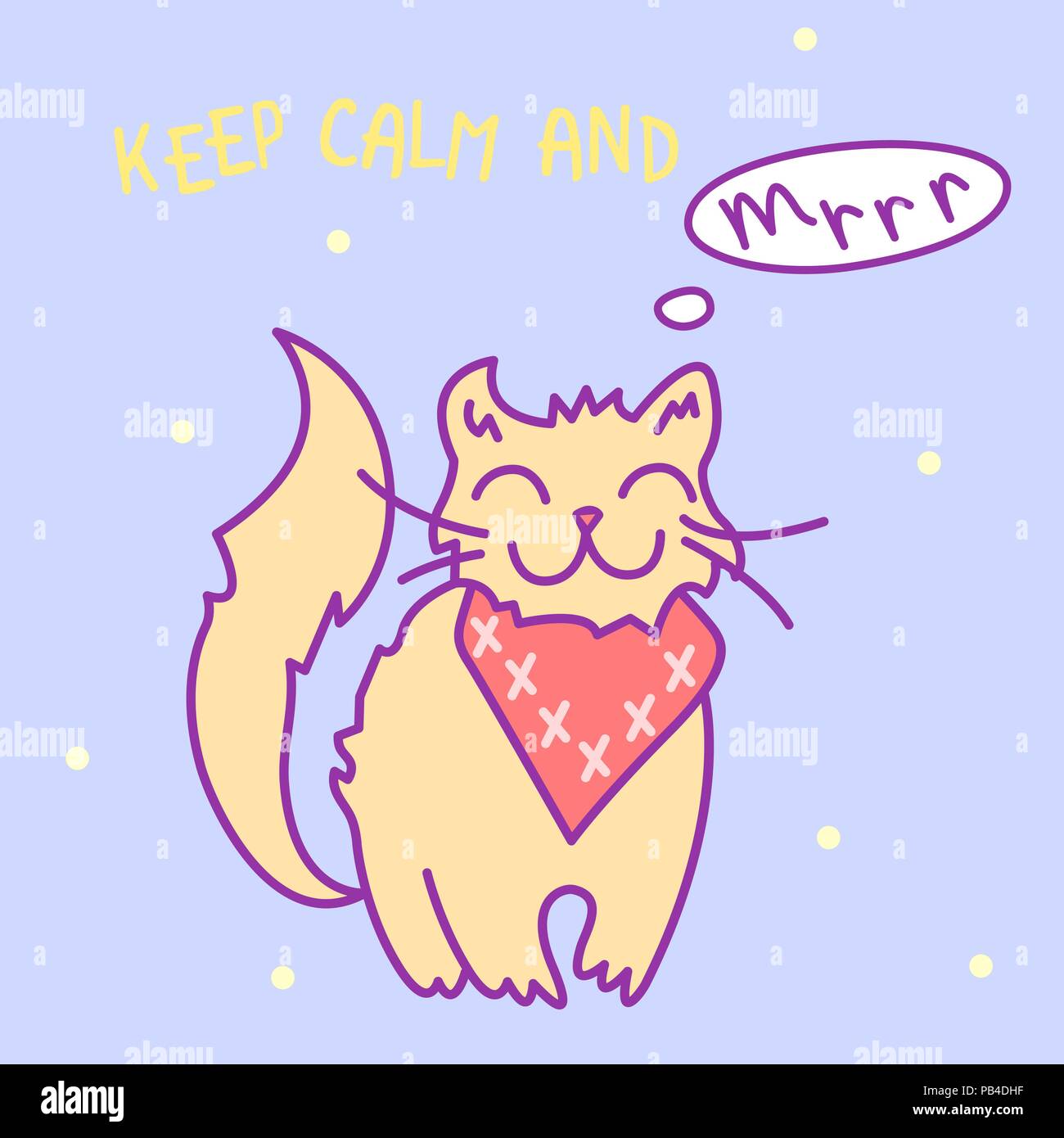 Vector Cartoon Cat Stock Vector Image & Art - Alamy