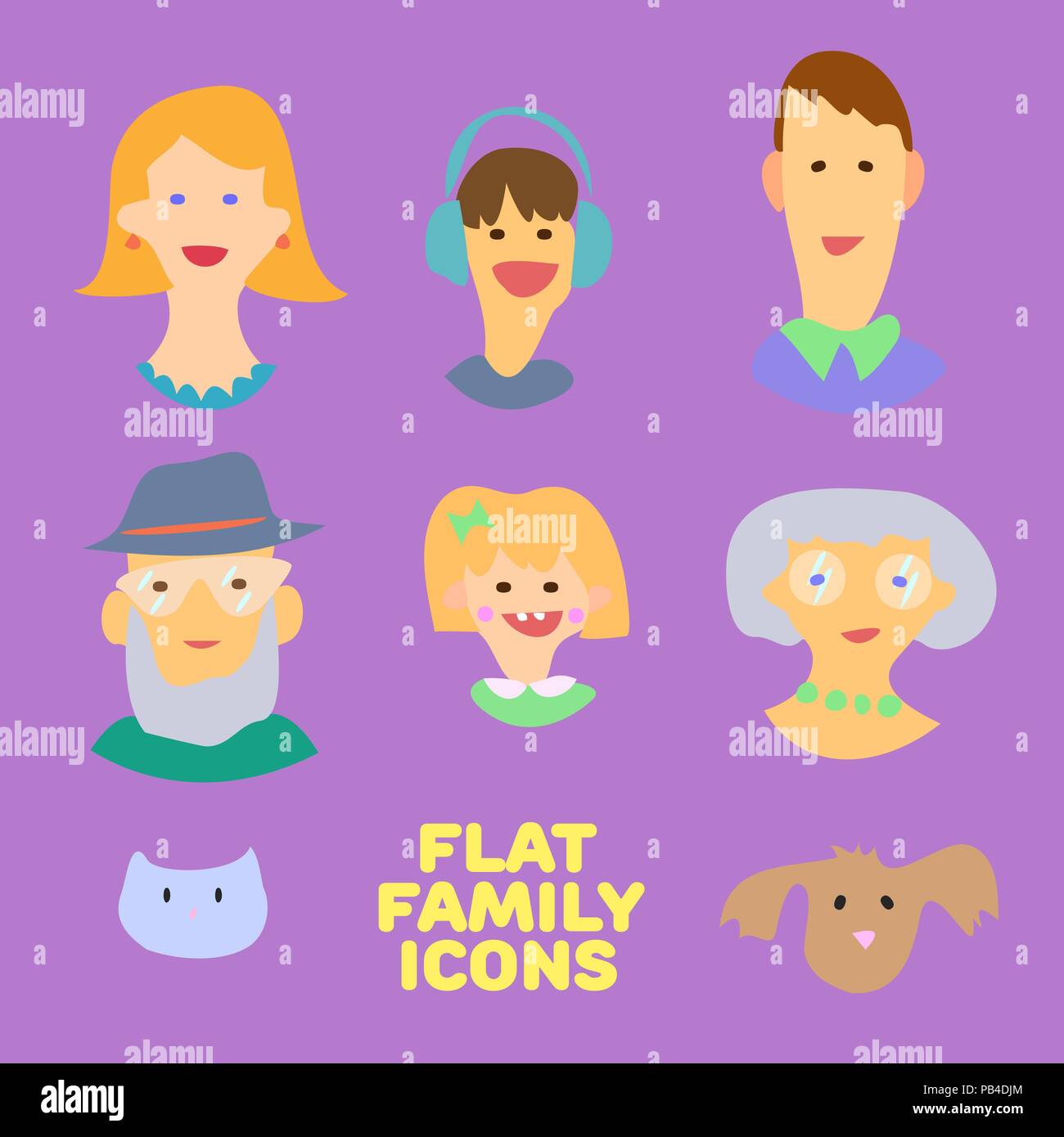Family group members human Stock Vector Images - Alamy