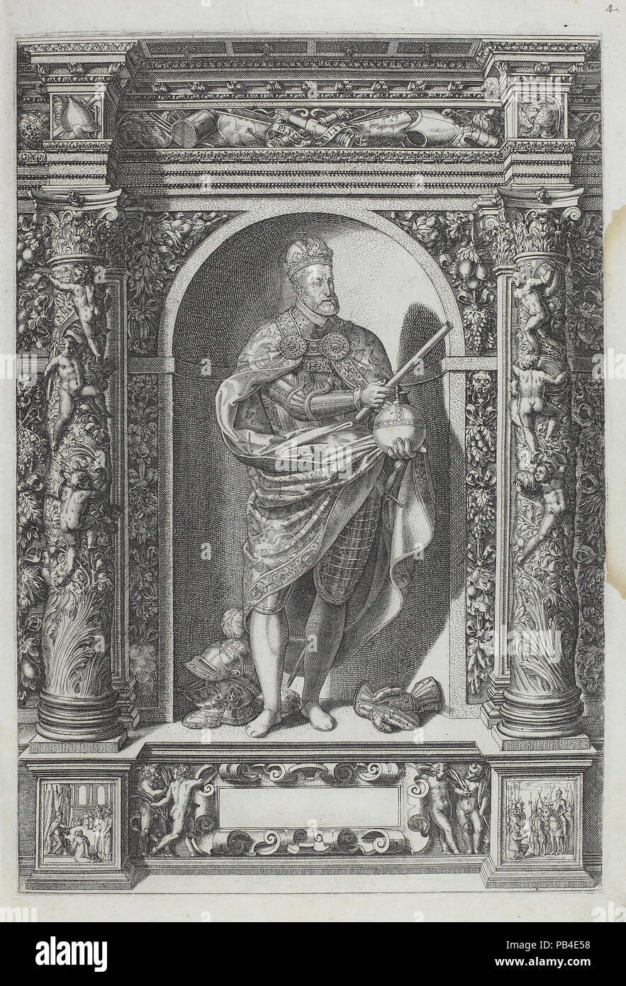 Plate 4 from Augustissimorium Imperatorum Regum Stock Photo - Alamy