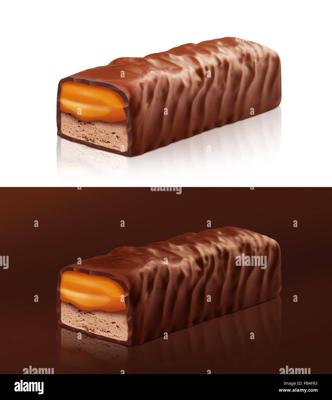 Chocolate bar set with clipping path Stock Photo - Alamy