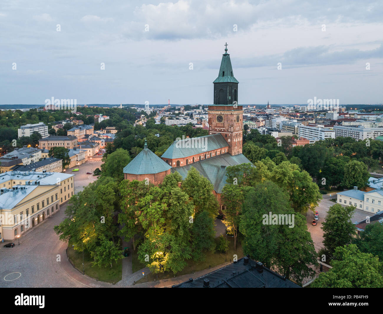 Aerial View of Turku Cathedral in Finland Stock Photo - Alamy