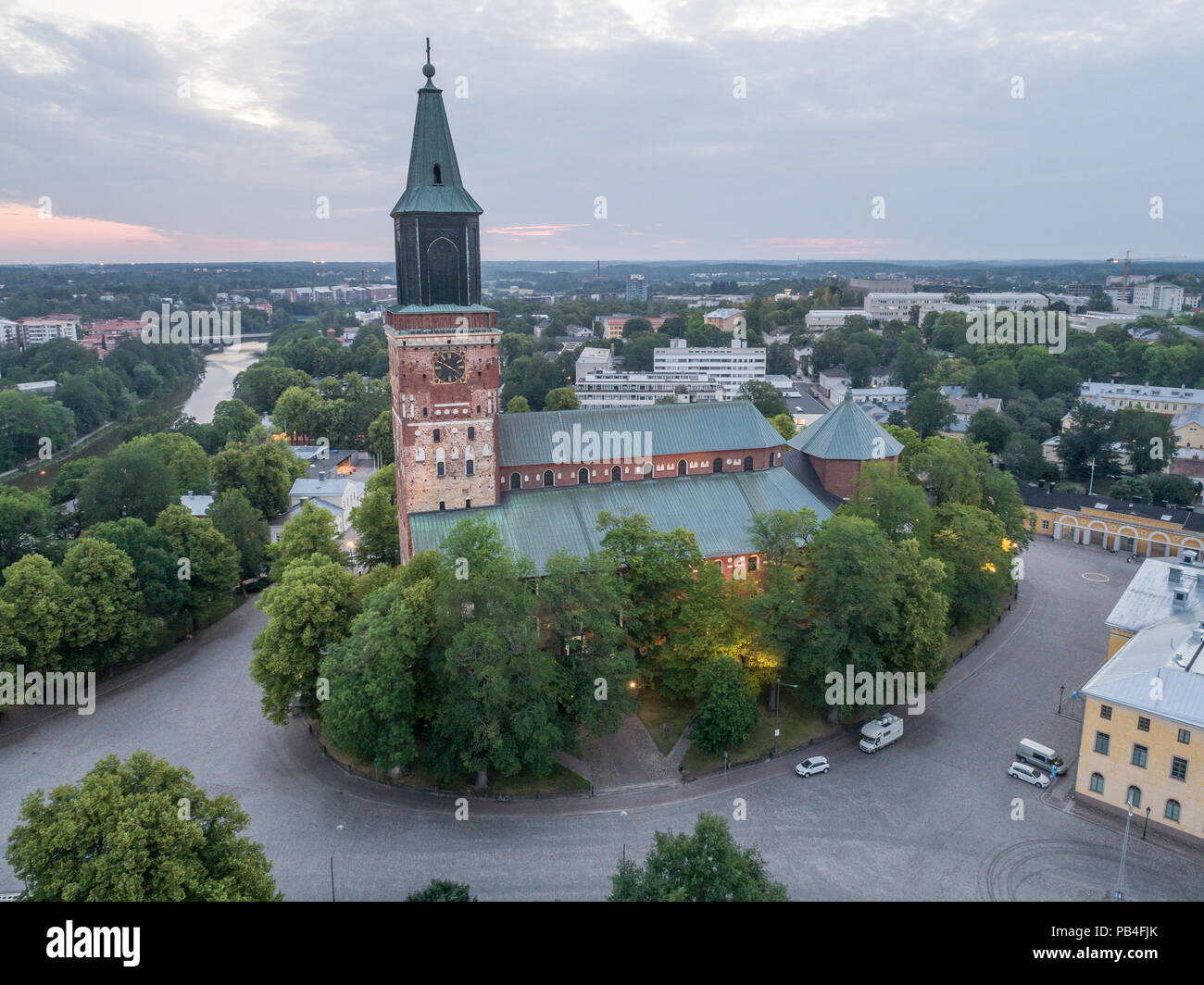 Aerial View of Turku Cathedral in Finland Stock Photo - Alamy
