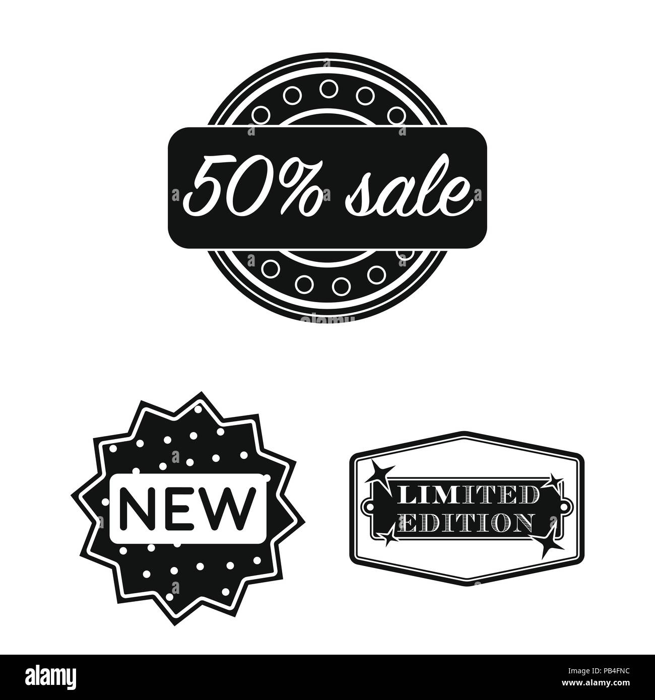 Different label black icons in set collection for design. Index and ...