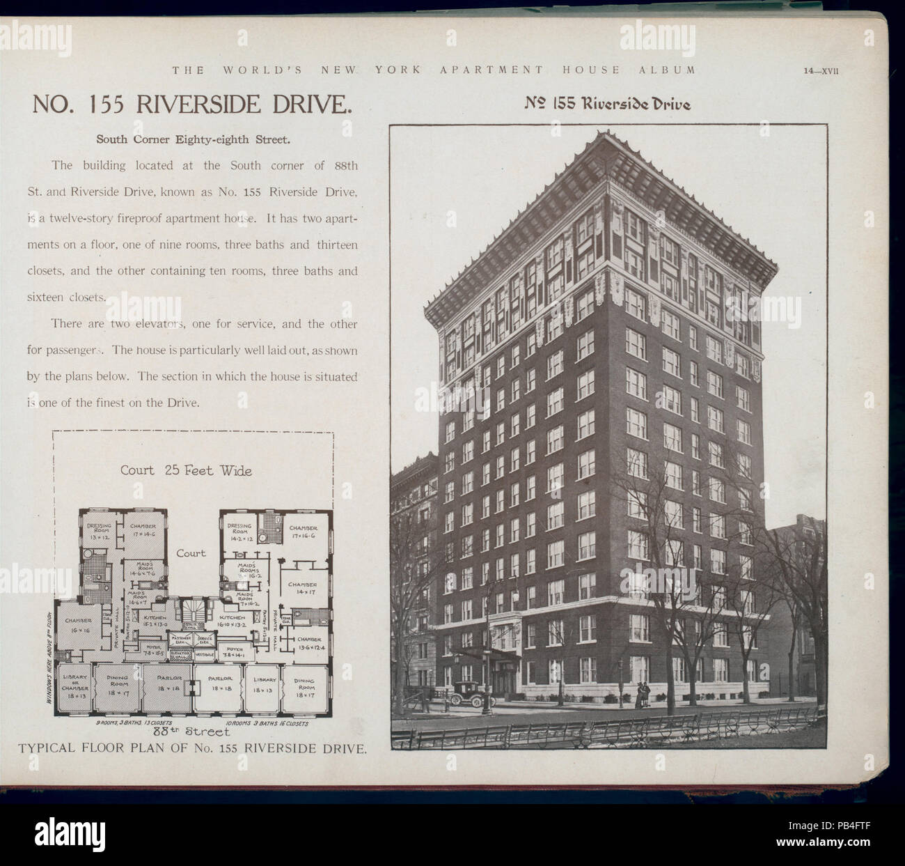 155 riverside drive new york hi-res stock photography and images - Alamy