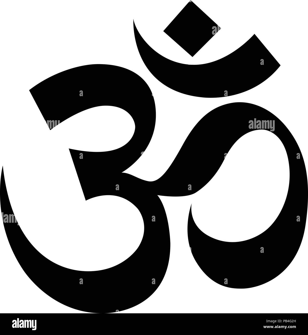 Hindu Om symbol - religious sign of buddhism Stock Vector Image & Art ...