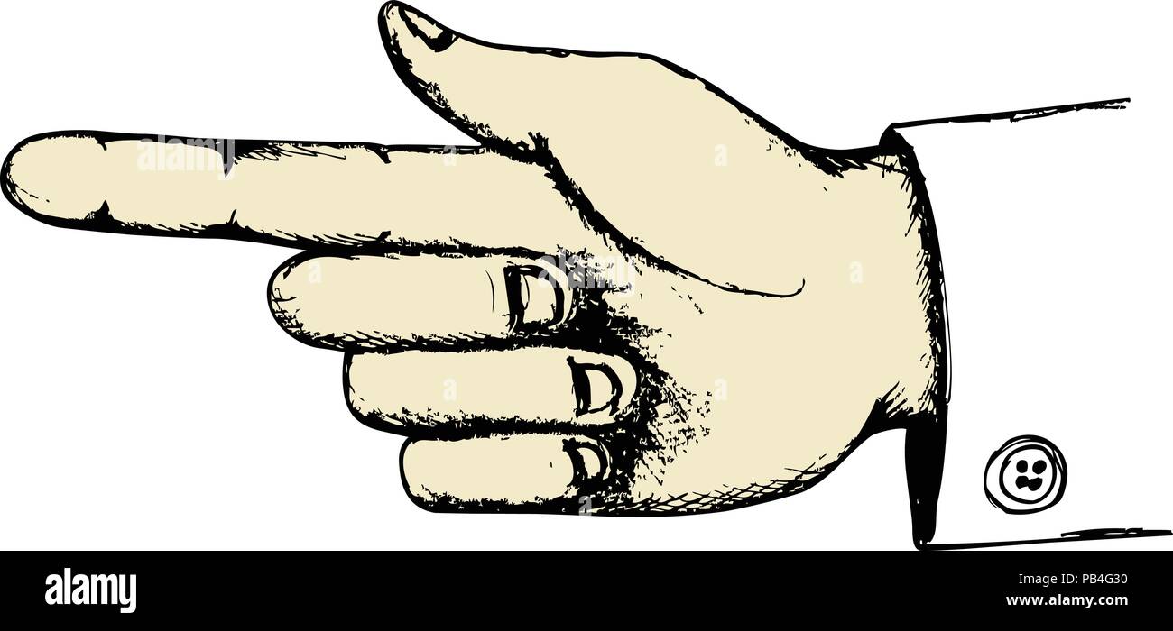 Hand in index finger Stock Vector Images - Alamy