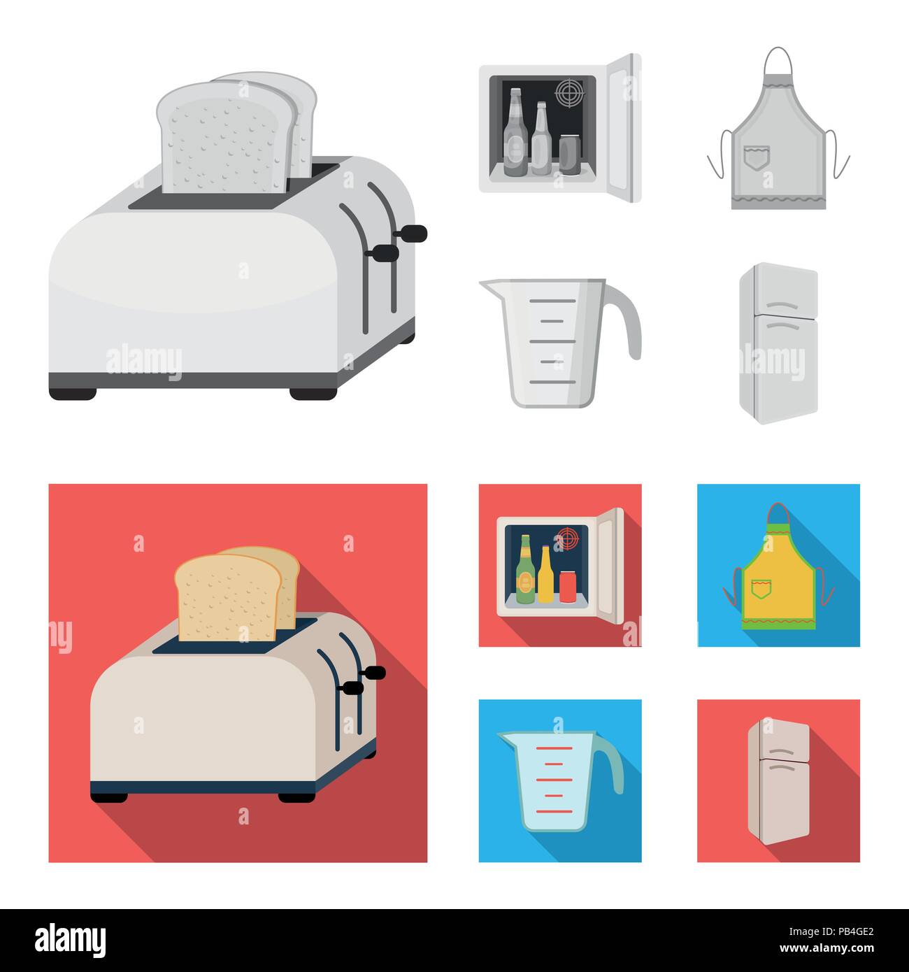 Kitchen equipment monochrome,flat icons in set collection for design ...