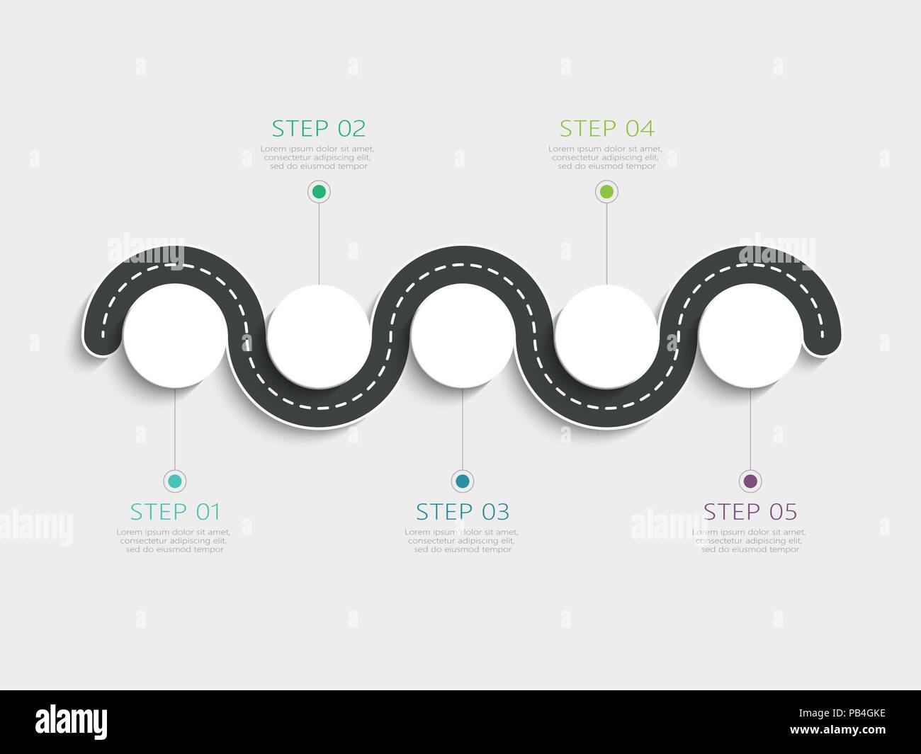 Infographic Road Template