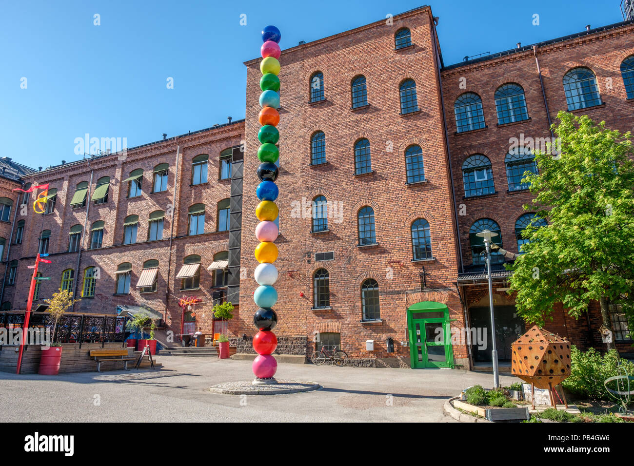 Cultural block Hallarna (The Halls) in Norrköping, Sweden. This old ...