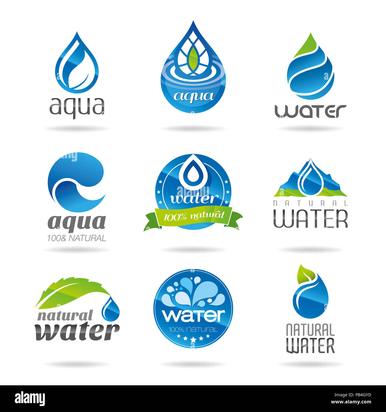 Water icon set Stock Photo - Alamy