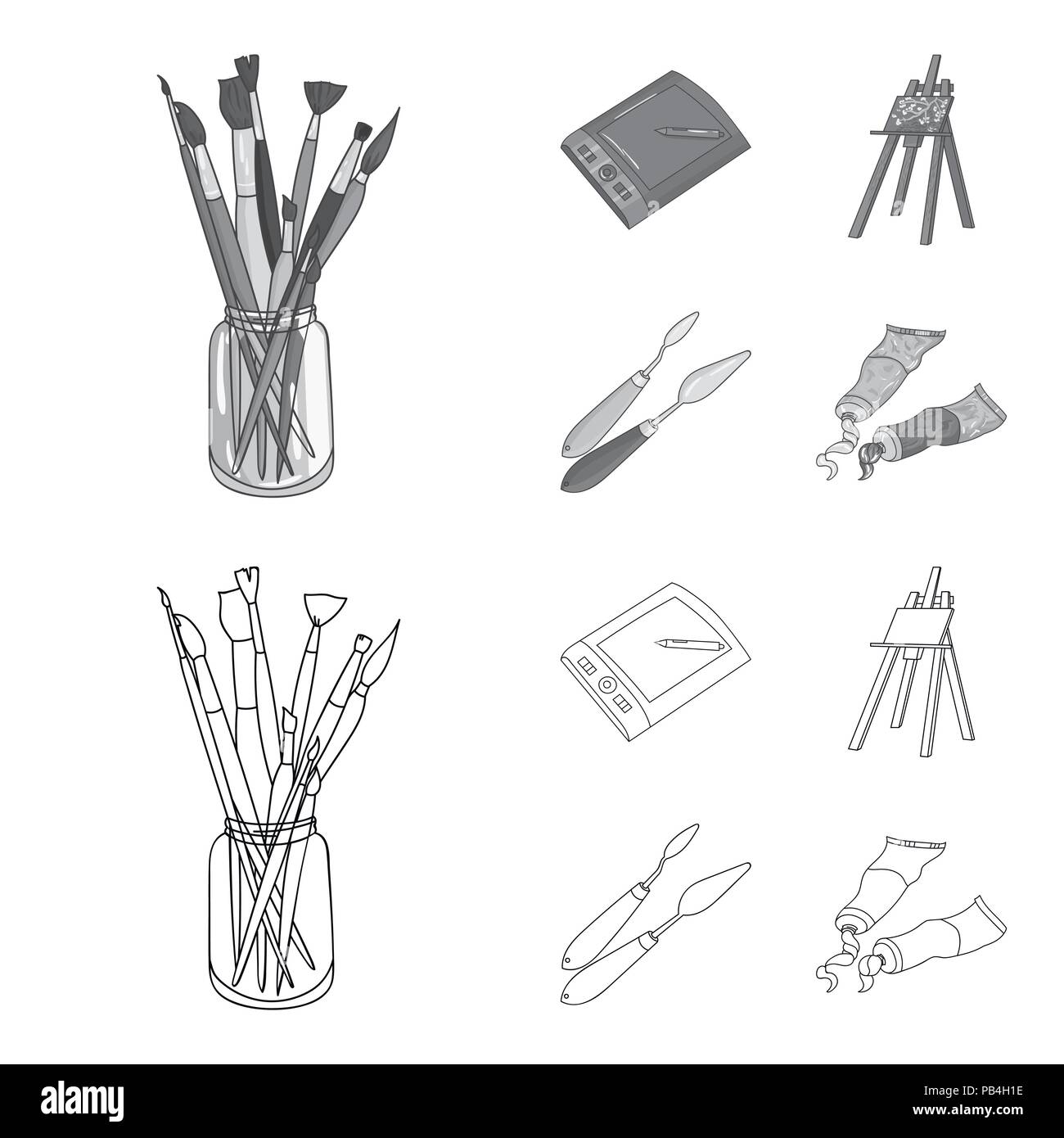 Paint knives Stock Vector Images - Alamy