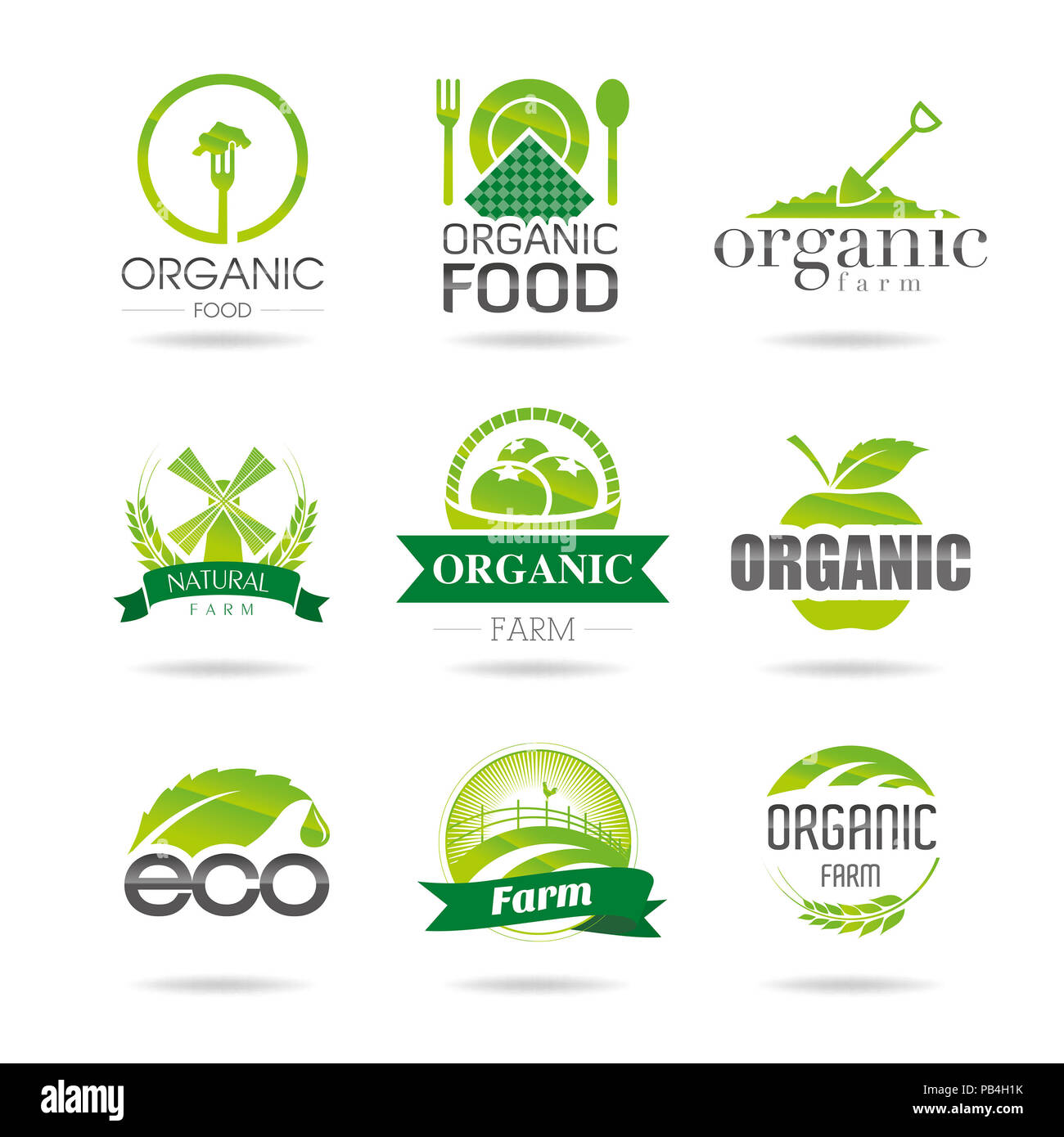 Set eco icons Cut Out Stock Images & Pictures - Alamy