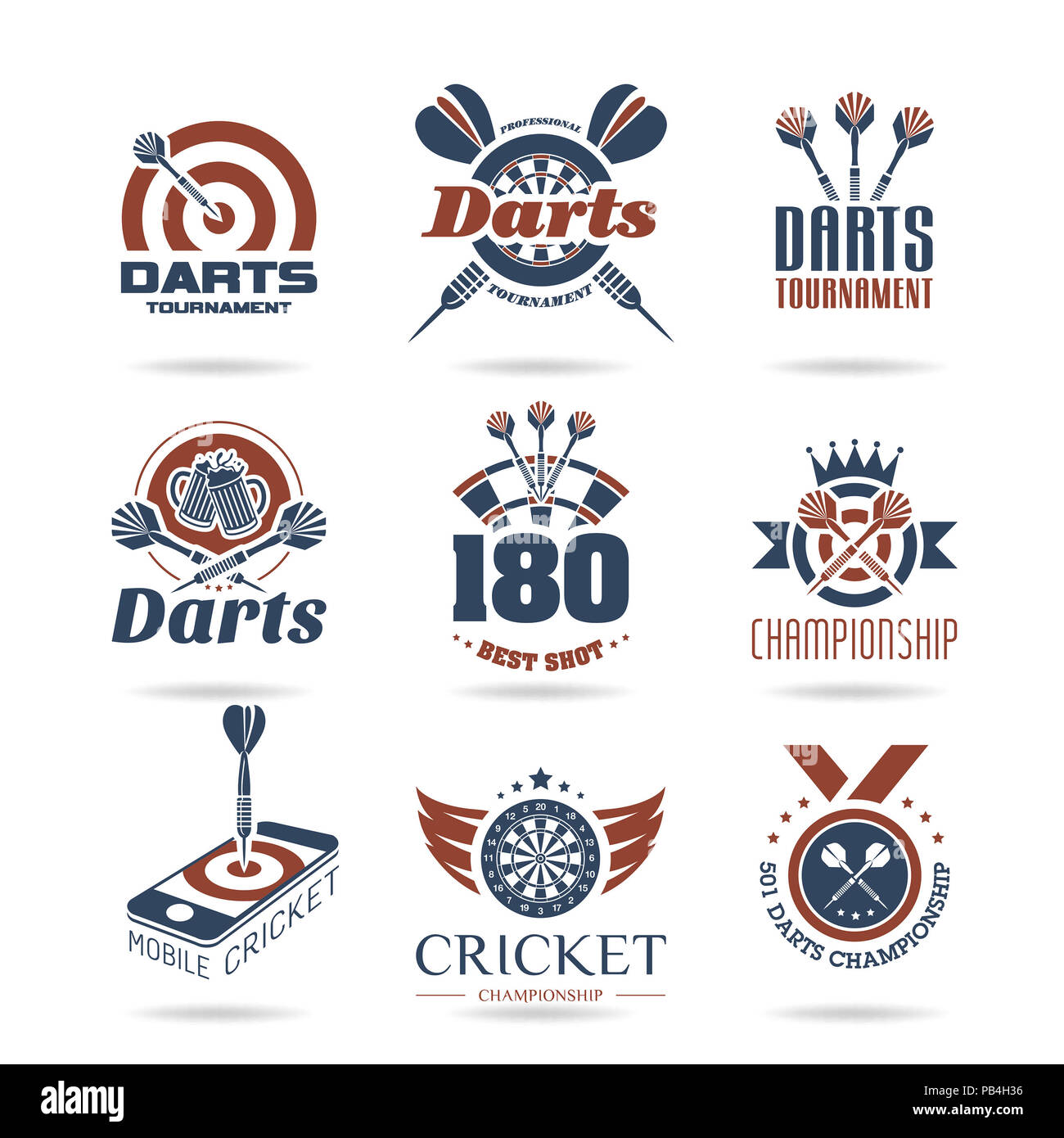 Darts icon set Stock Photo - Alamy