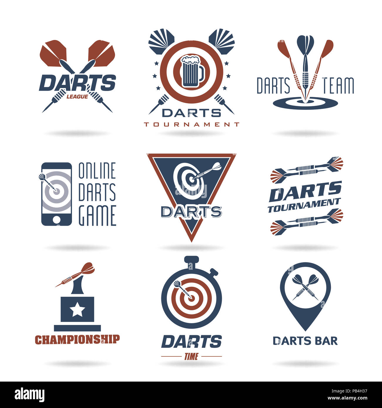 Darts icon set Stock Photo - Alamy