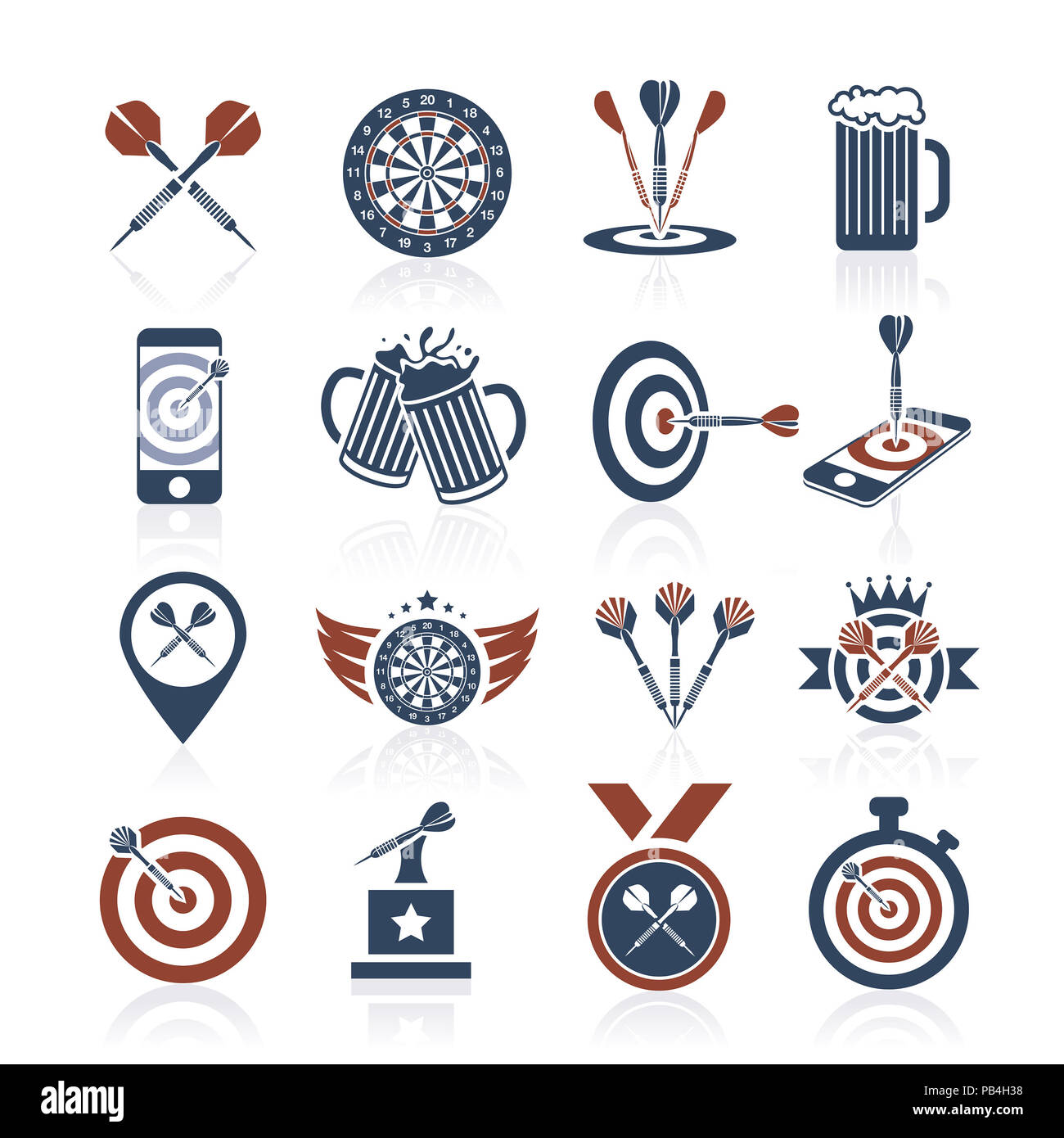 Darts icon set Stock Photo - Alamy