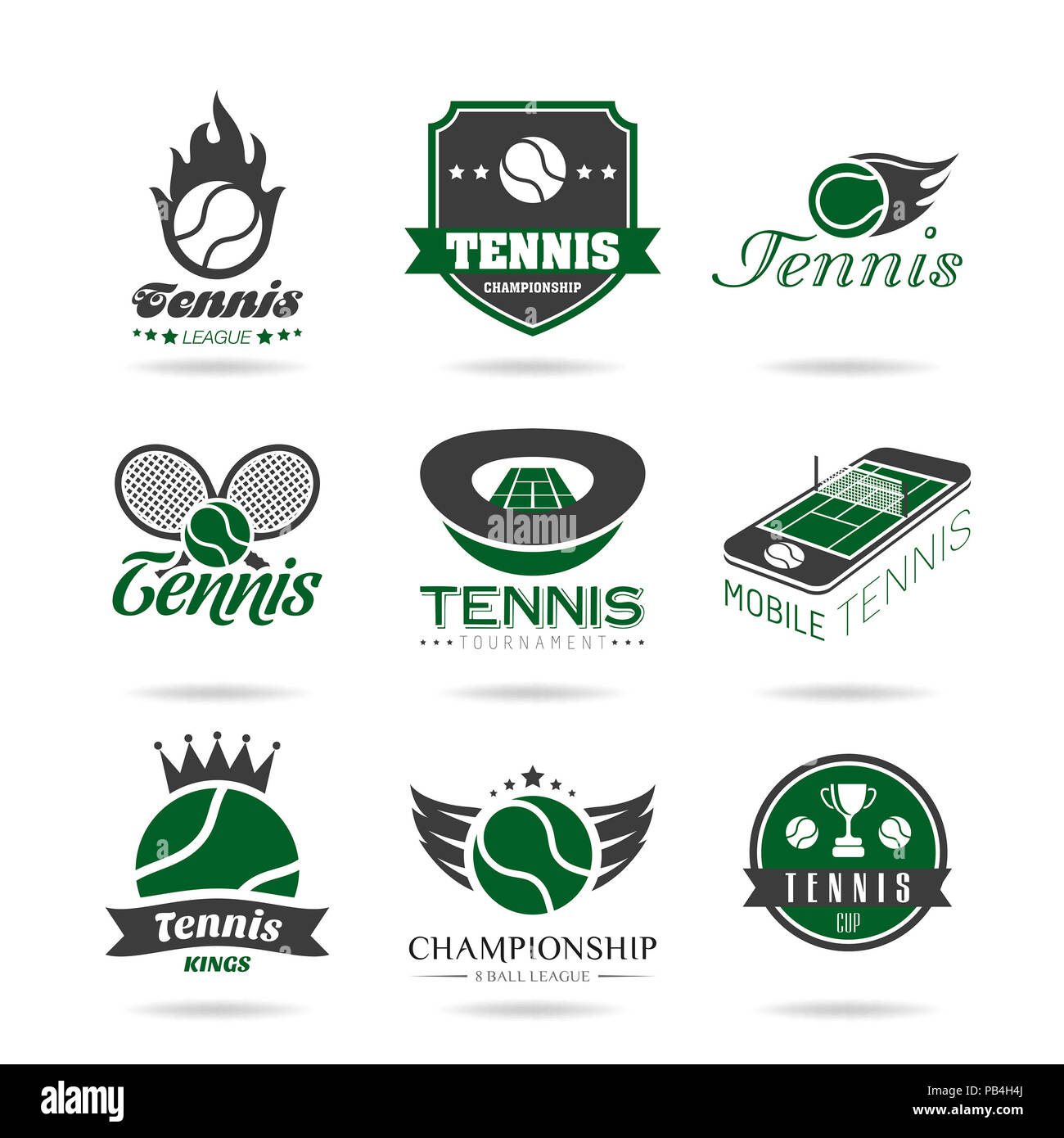 Tennis icon set hi-res stock photography and images - Alamy