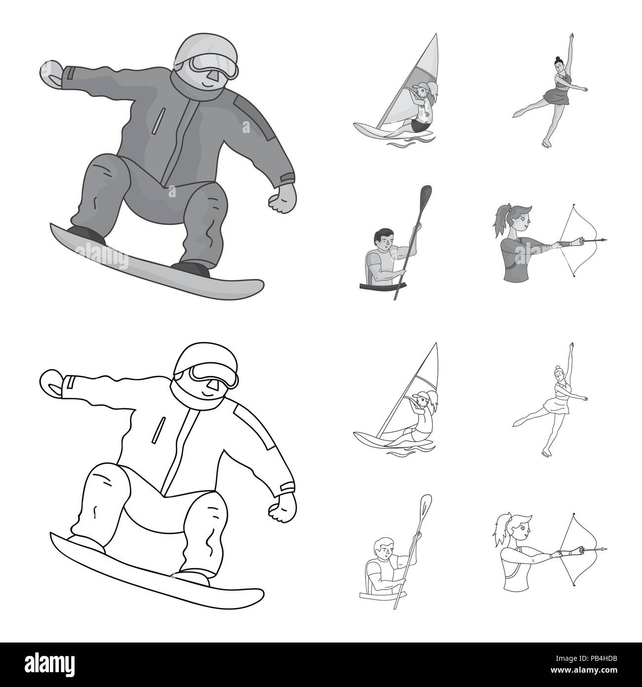 Snowboarding, sailing surfing, figure skating, kayaking. Olympic sports ...