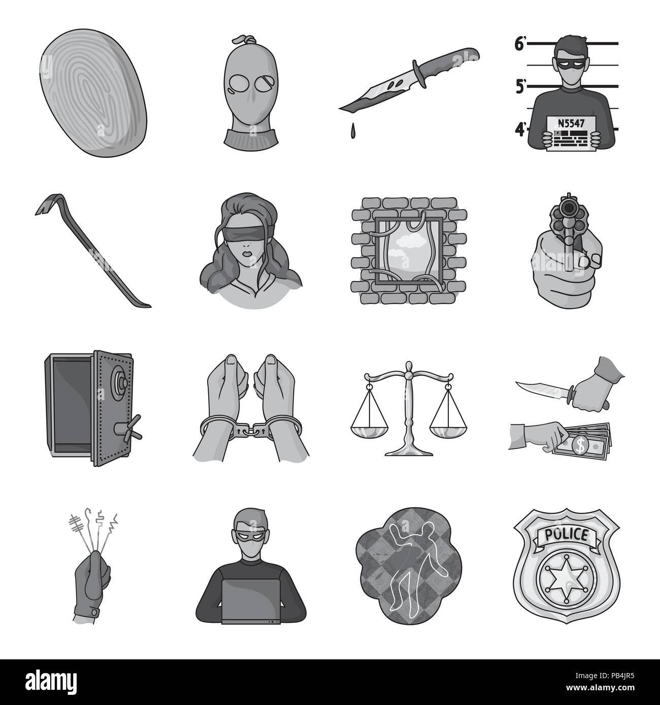 Bloody crime scene Stock Vector Images - Alamy