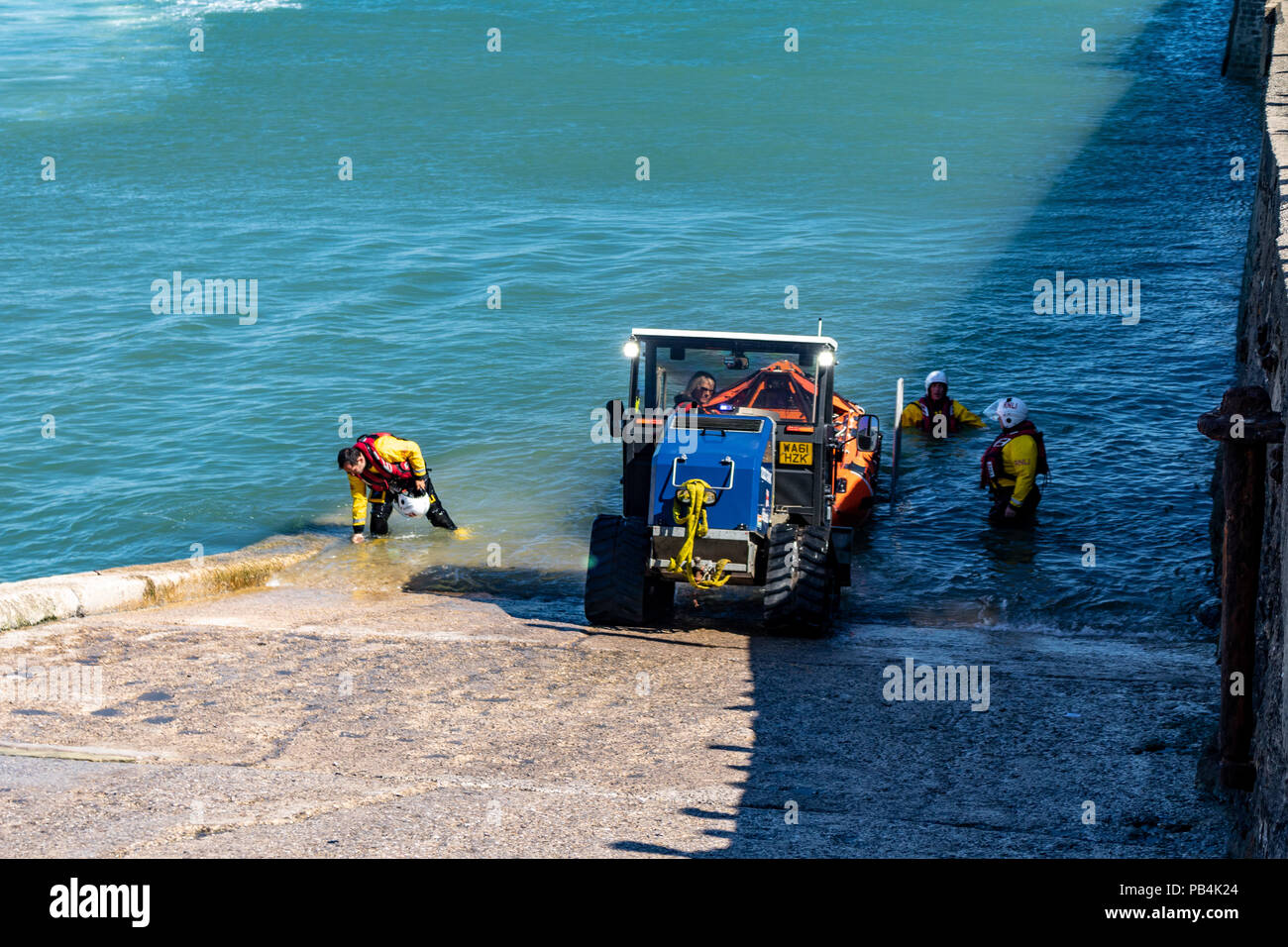 RNLI training exercise porthcawl marina 2018 Stock Photo - Alamy