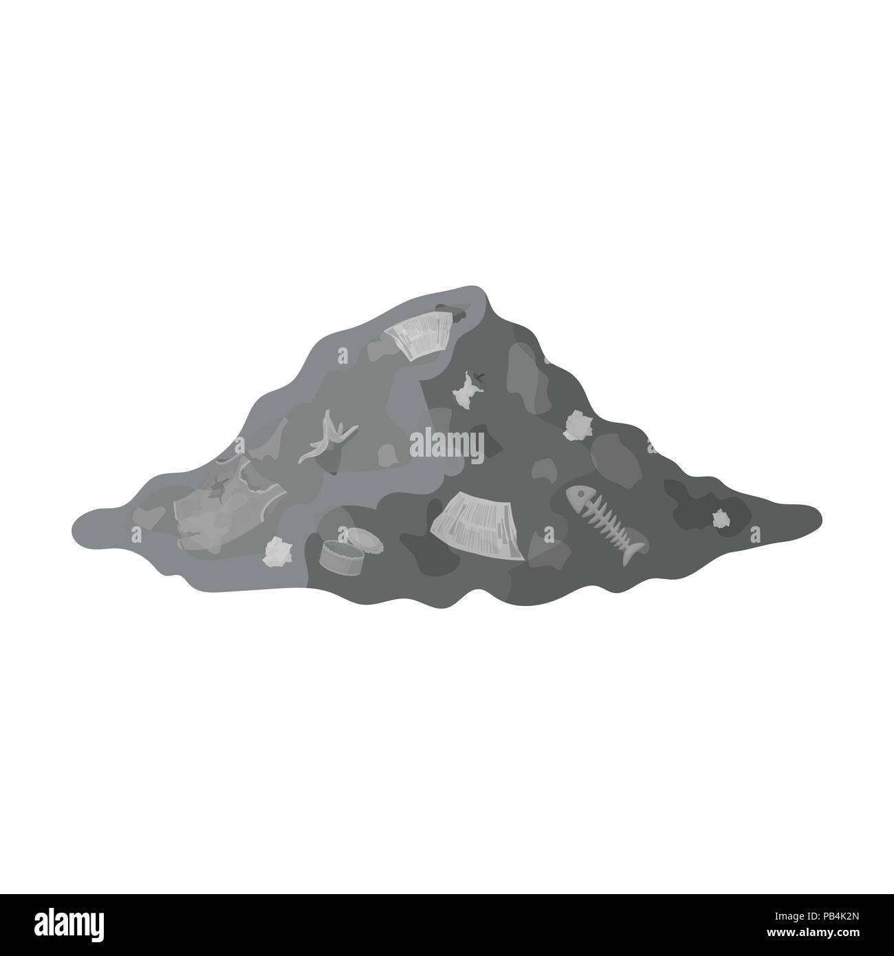 Dump icon in outline design isolated on white background. Bio and ...