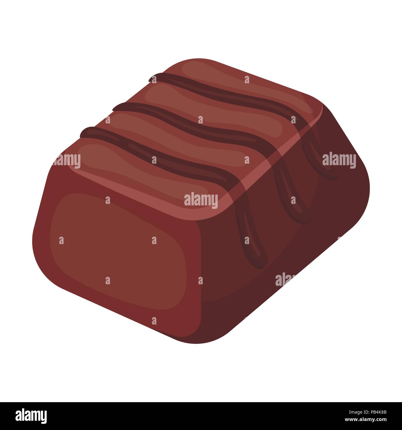 Chocolate candy icon in cartoon design isolated on white background ...