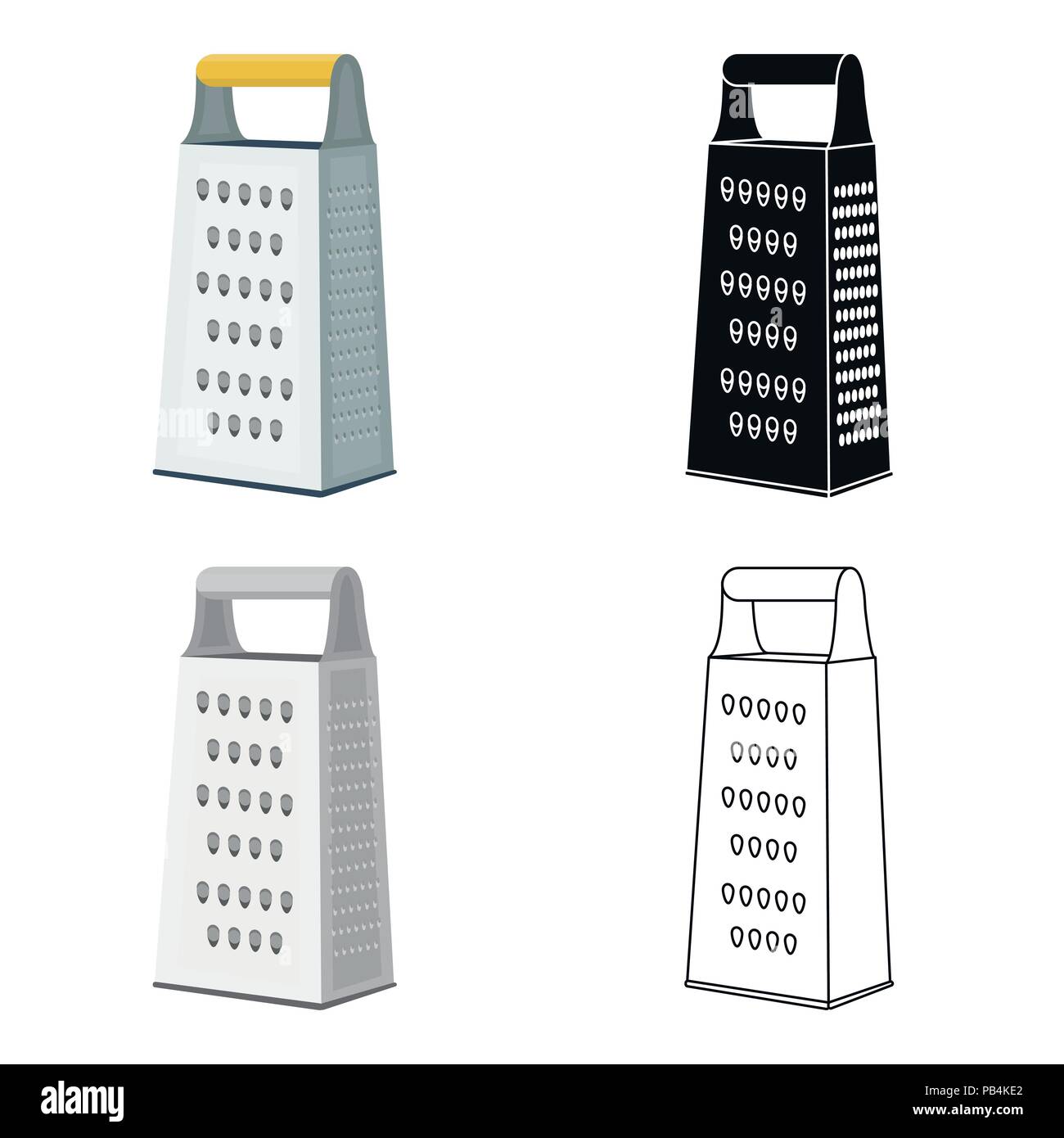 Grater icon in cartoon style isolated on white background. Kitchen ...
