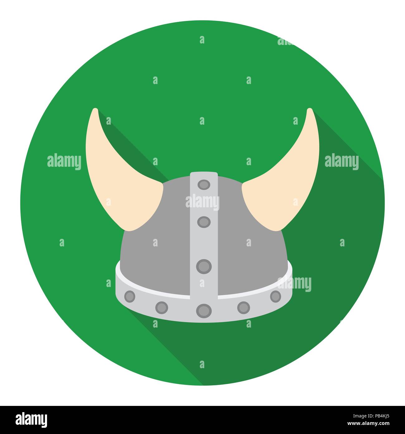 Viking helmet icon in flat style isolated on white background. Hats ...