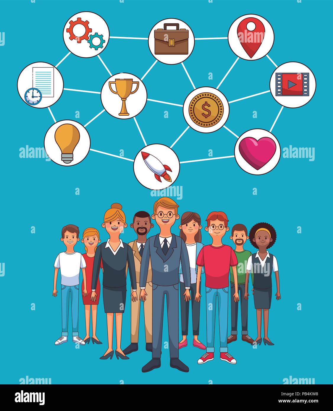 People and social network symbols vector illustration graphic design ...