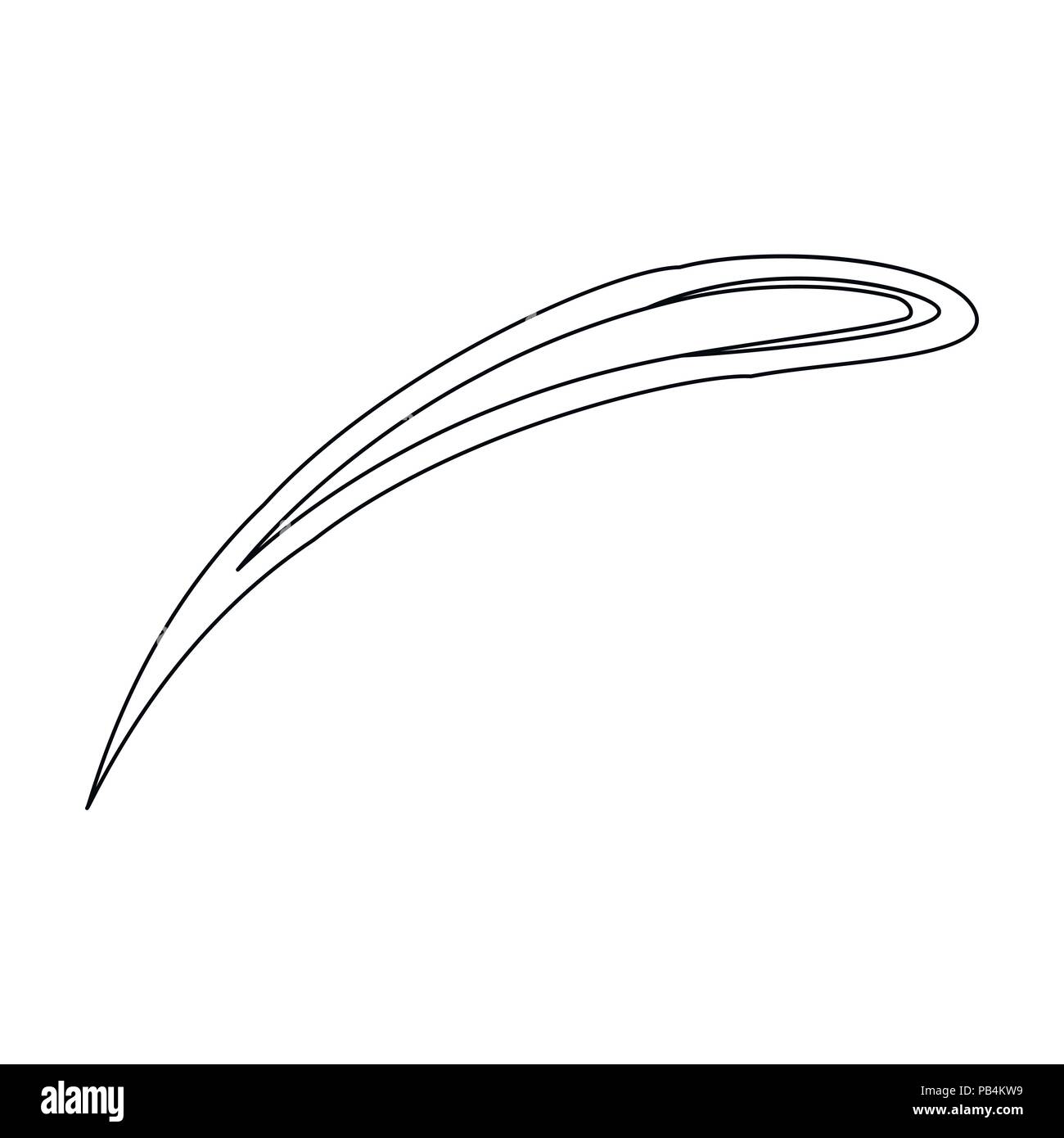 Comet Halley icon in outline design isolated on white background ...