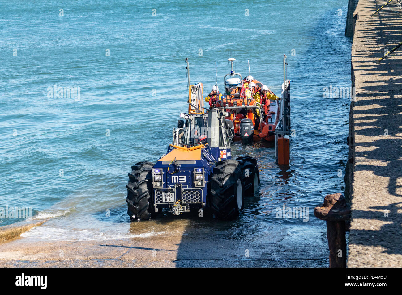 RNLI training exercise porthcawl marina 2018 Stock Photo - Alamy