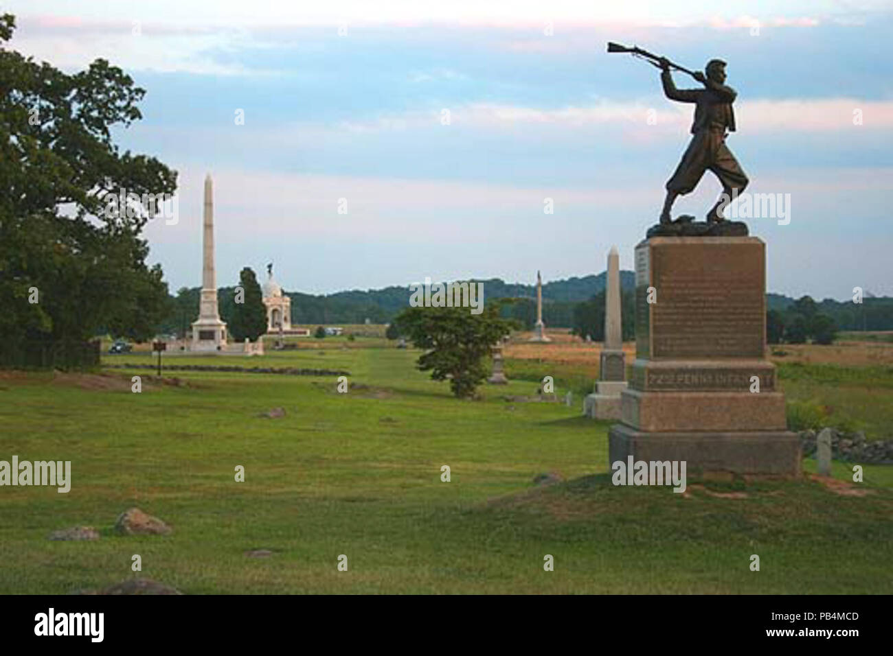 759 High Water Mark - Cemetery Ridge, Gettysburg Battlefield Stock ...