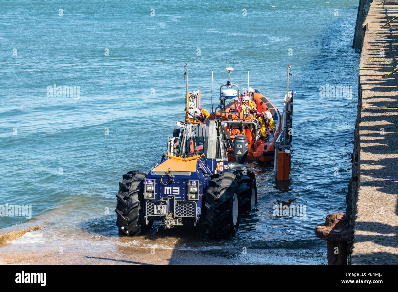 RNLI training exercise porthcawl marina 2018 Stock Photo - Alamy