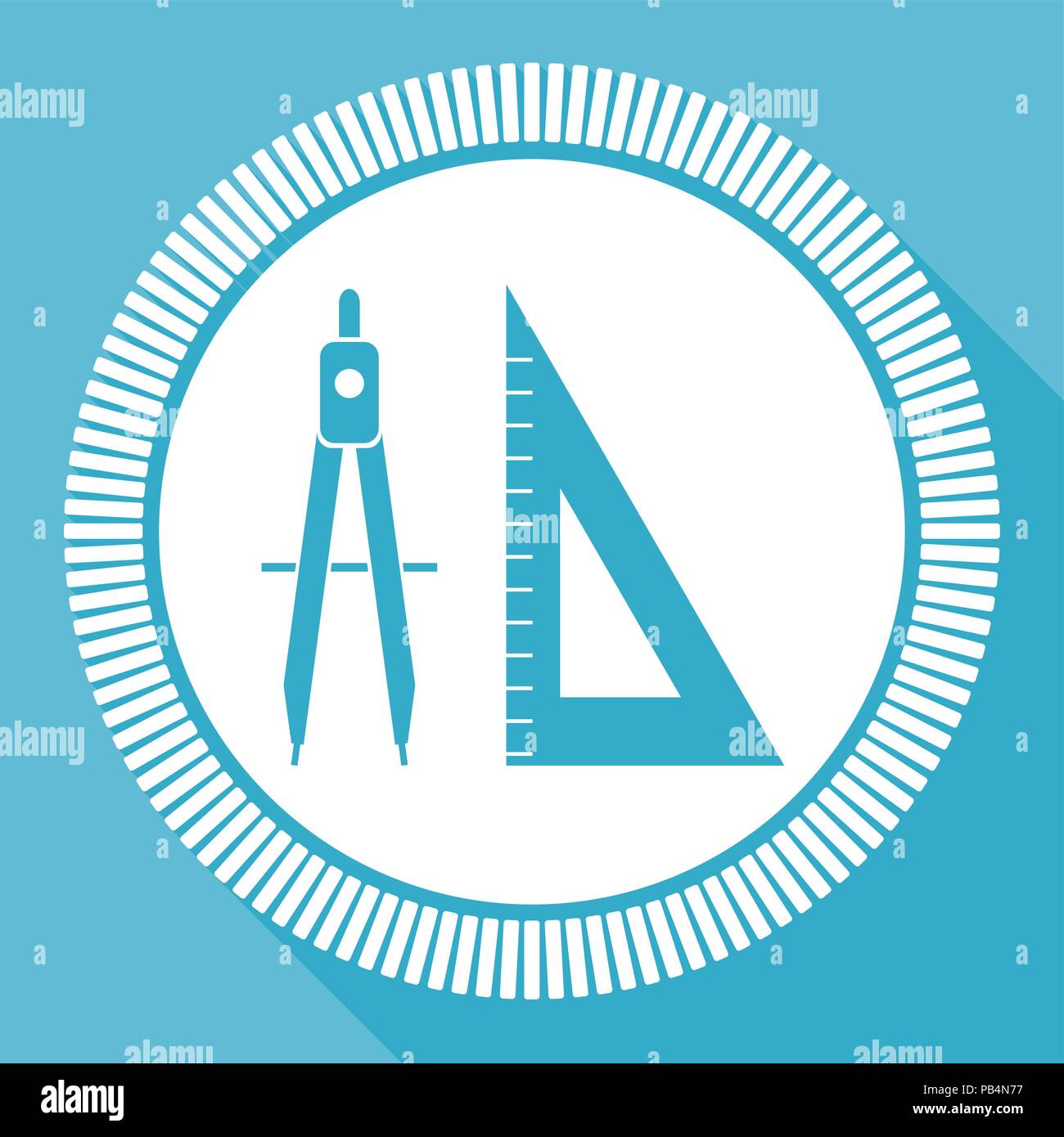 Design blue flat design vector icon, square web geometry button Stock ...