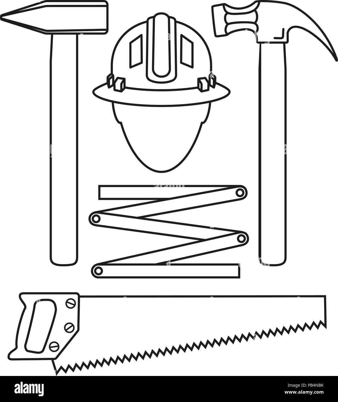 Construction Tools Coloring Pages