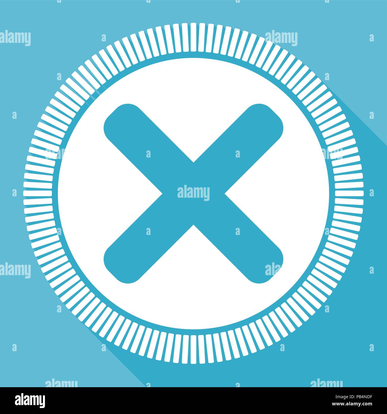 Cancel blue flat design hi-res stock photography and images - Alamy
