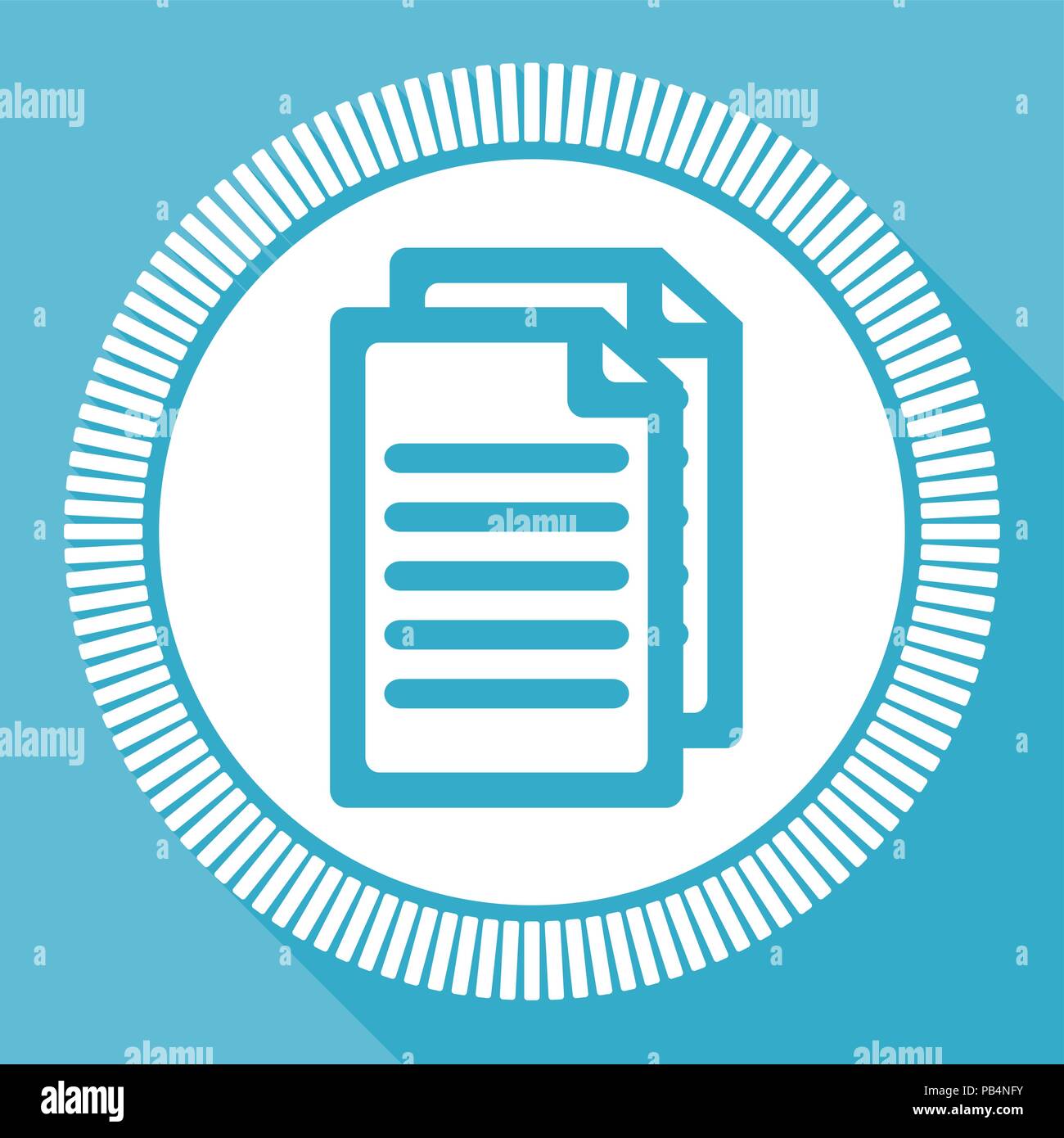 Document blue flat design vector icon, square web copy button Stock ...