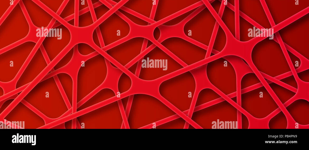 Abstract Synthetic Looking Red Network Background Stock Photo - Alamy