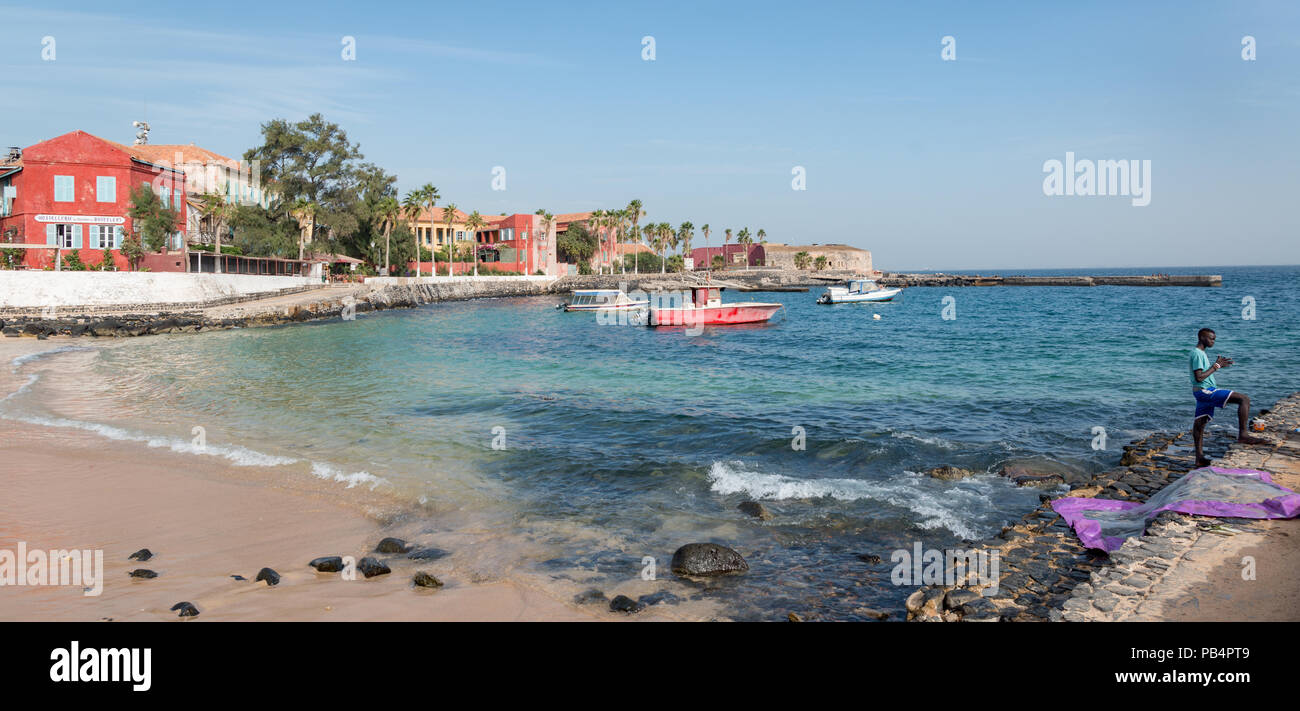 The beach on Goree island, Dakar, Senegal Stock Photo - Alamy
