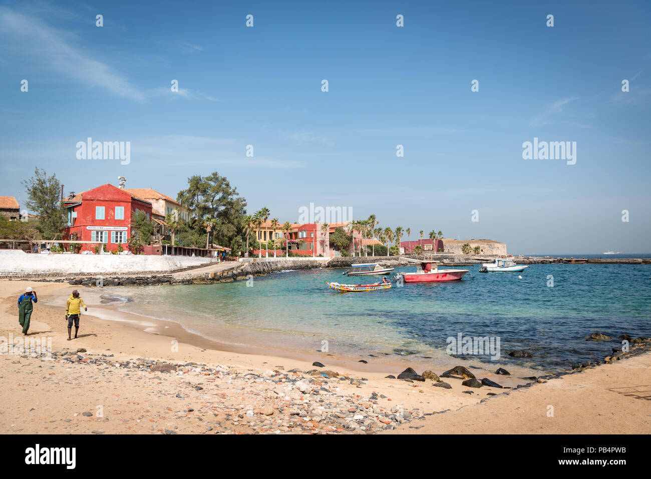 The beach on Goree island, Dakar, Senegal Stock Photo - Alamy