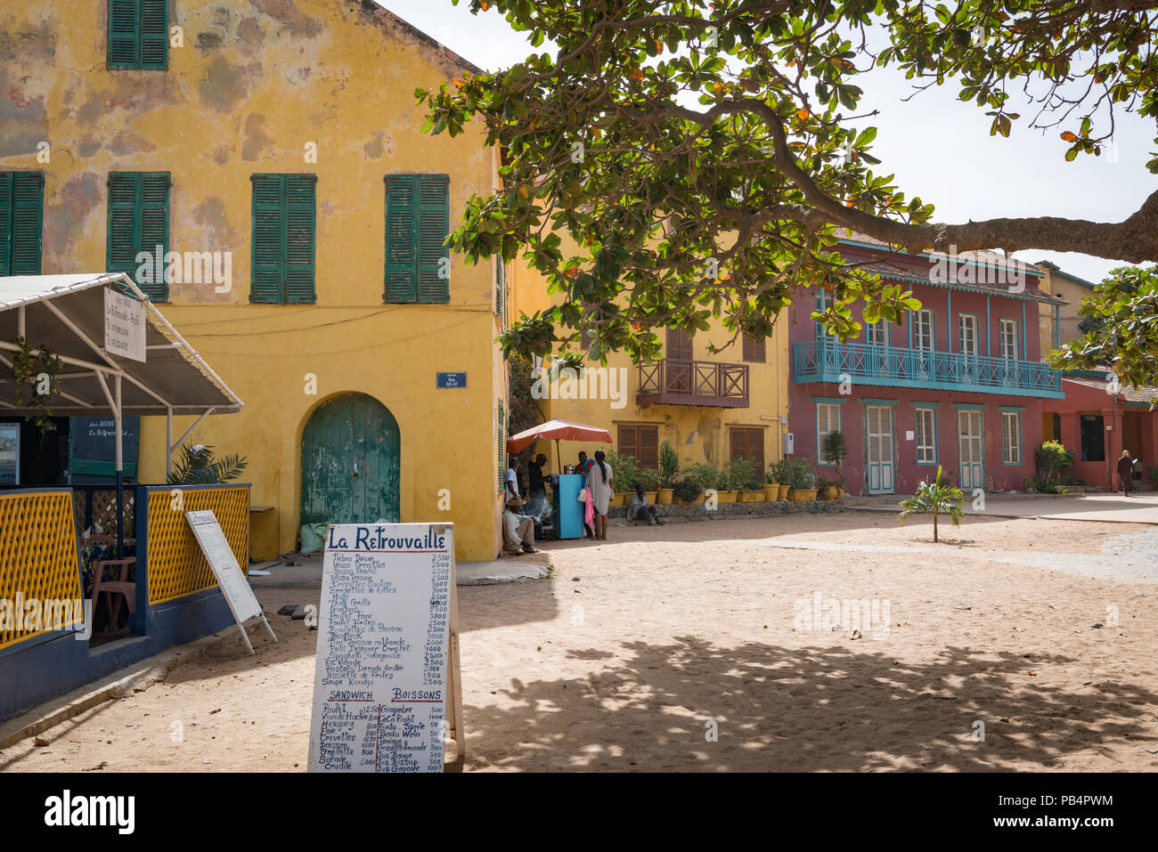 The main square on Goree island, Dakar, Senegal Stock Photo - Alamy