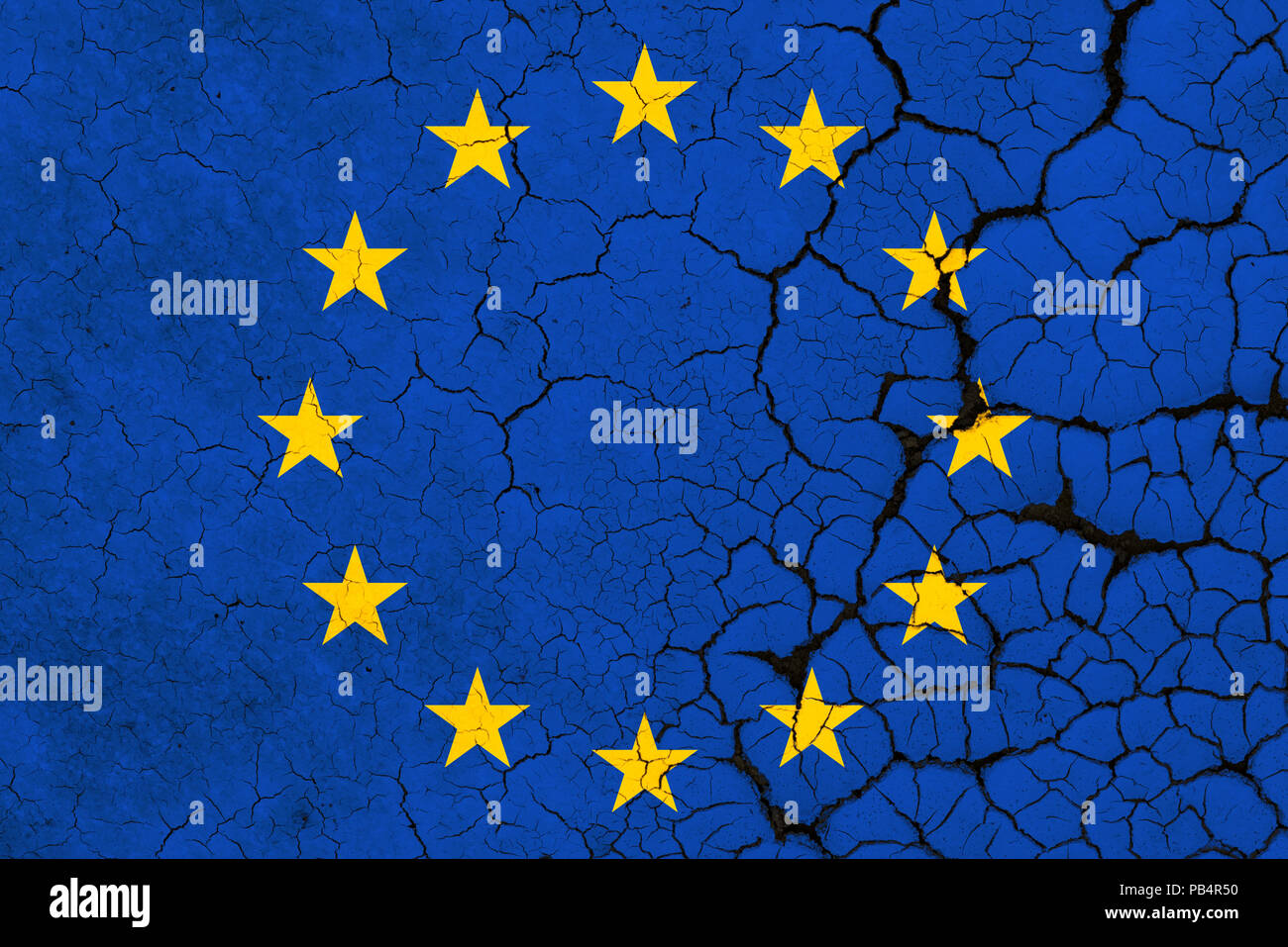 Eu flag broken hi-res stock photography and images - Alamy