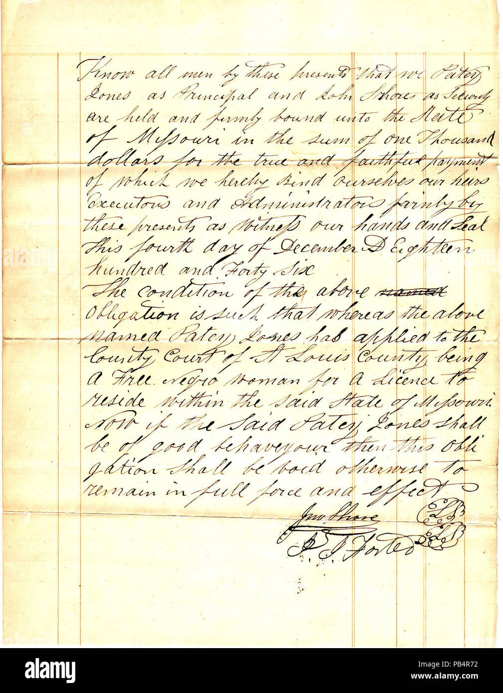 1173 Patsy Jones Free Negro Bond Stock Photo - Alamy