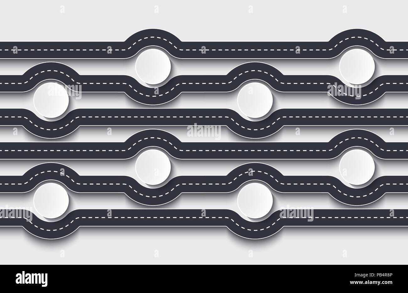 Seamless Road Trip and Journey Route. Business and Journey Infographic ...