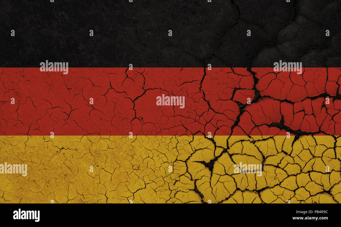 A Cracked And Fragile German Flag Stock Photo - Alamy